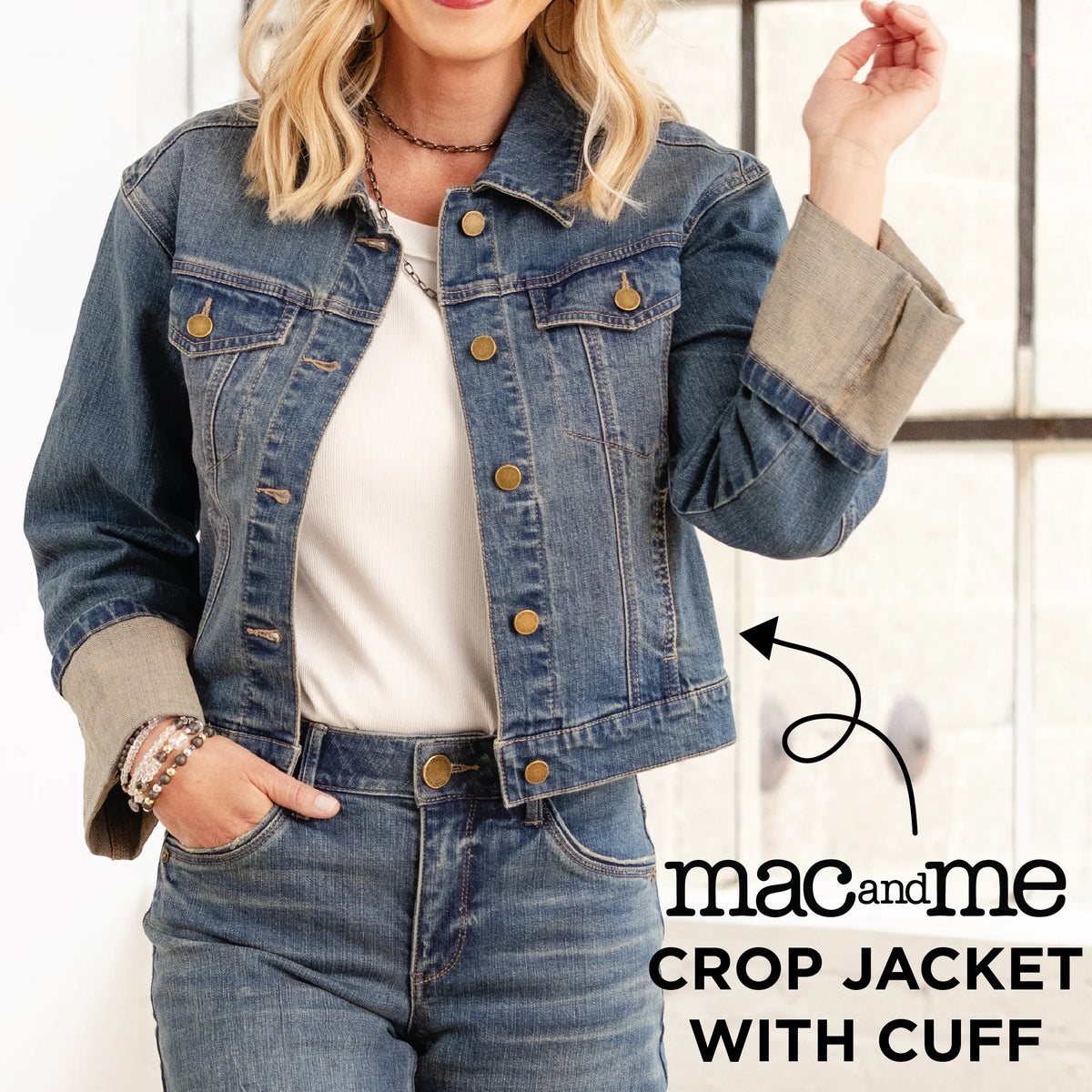 Mac and Me Signature Cuffed Denim Jacket – Exclusively at Mainstream B ...
